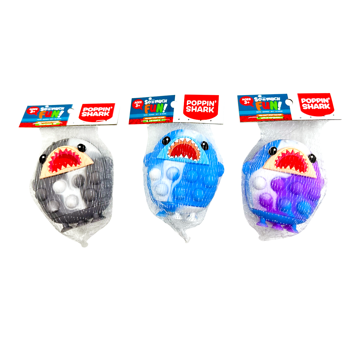 Fidget Pop Shark Ball Toy - 12 Pieces Per Retail Ready Display 25004 ...