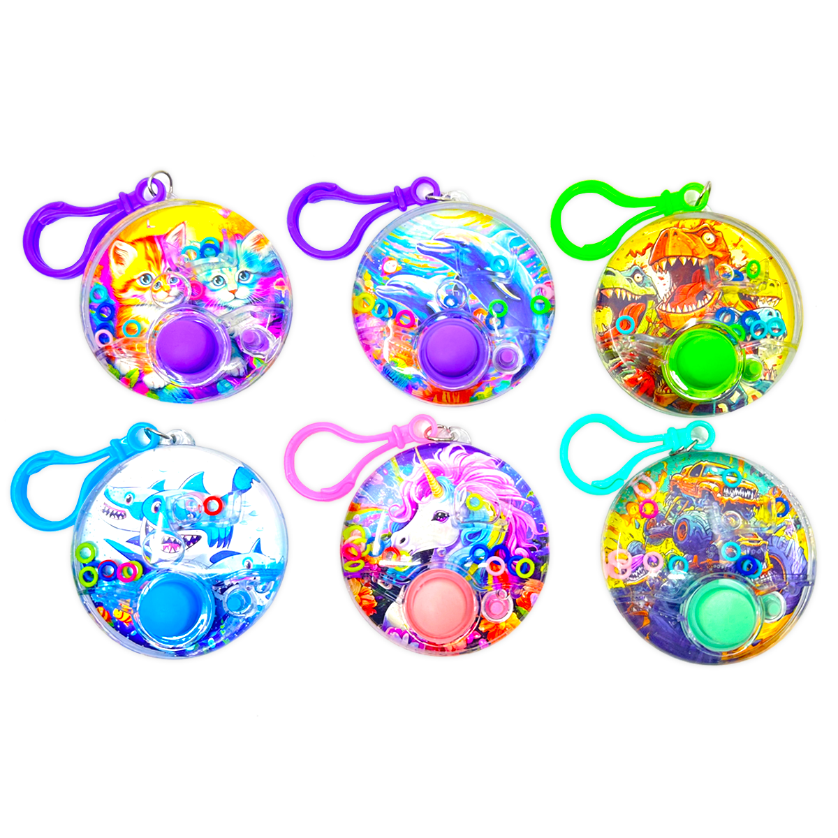 Aqua Ring Water Toss Game Keychain - 12 Pieces Per Retail Ready Displa ...