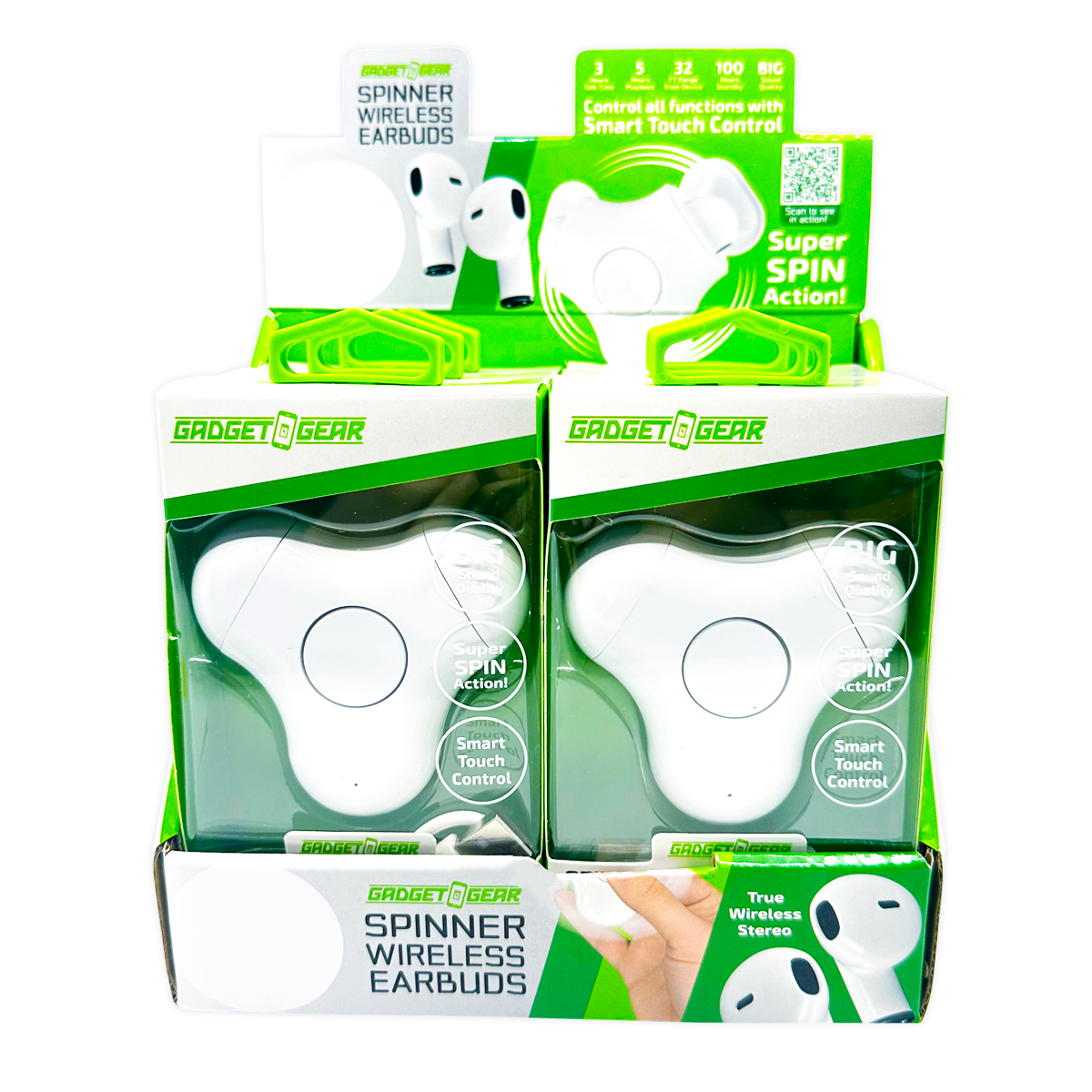 Wireless Earbuds with Fidget Spinner Case - 6 Pieces Per Retail Ready ...