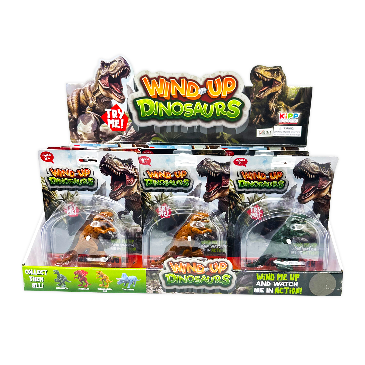 Wind-Up Dinosaur Toy - 12 Pieces Per Retail Ready Display 25172 – Kipp ...