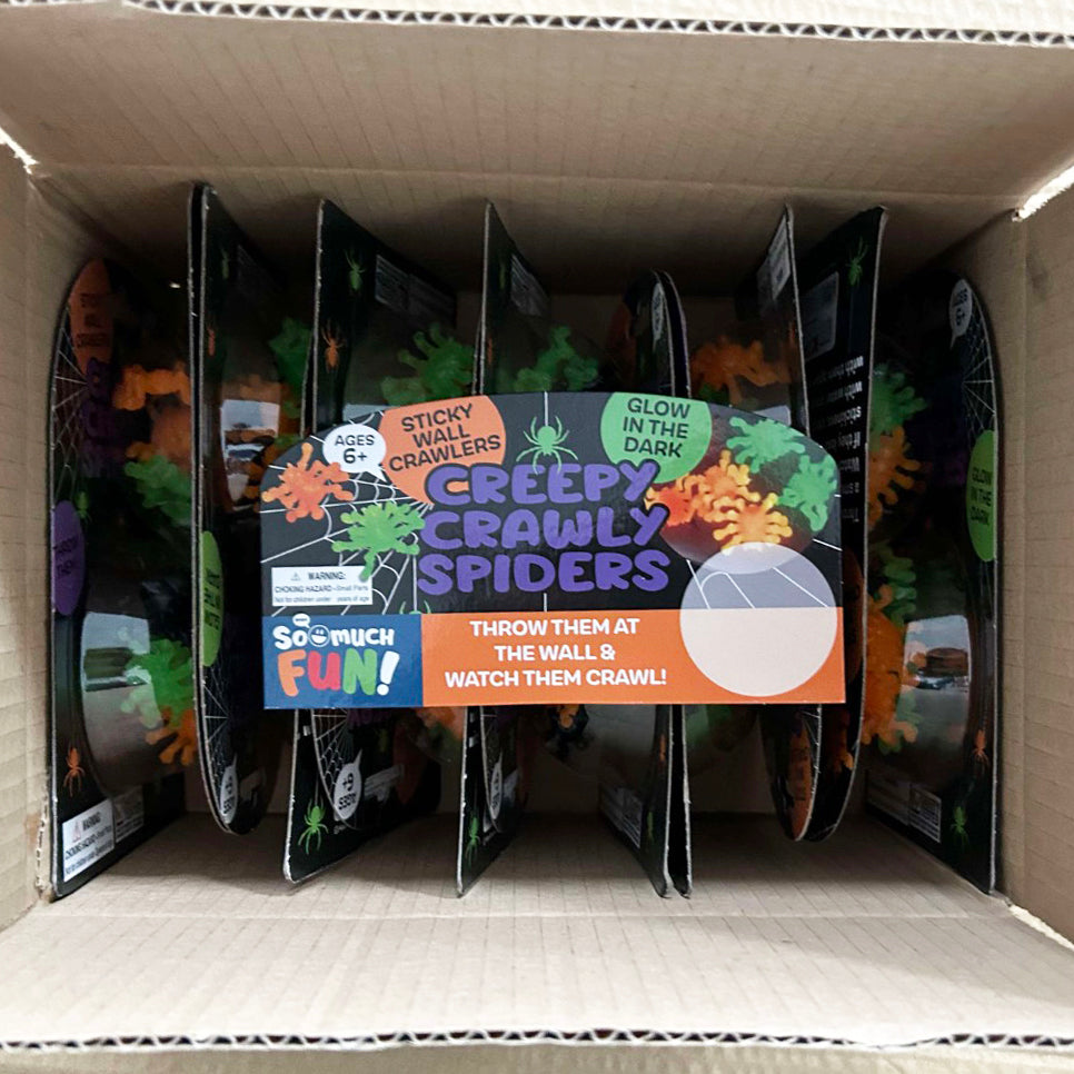 ITEM NUMBER 024775 GID CRAWLING SPIDERS 12 PIECES PER PACK – Kipp Brothers