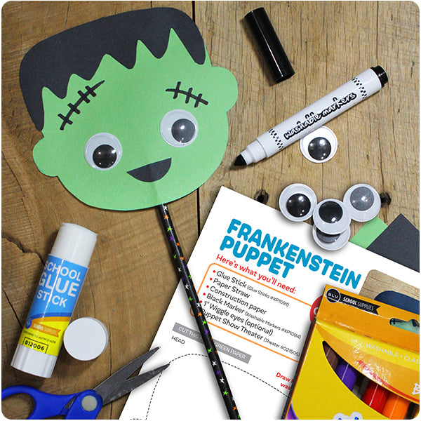 Frankenstein Puppet Craft Downloadable Template – Kipp Brothers