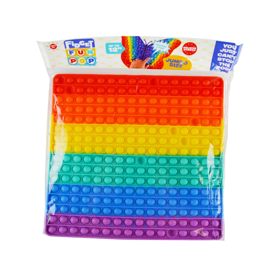 Jumbo Fidget Fun Bubble Popper - Rainbow Square – Kipp Brothers